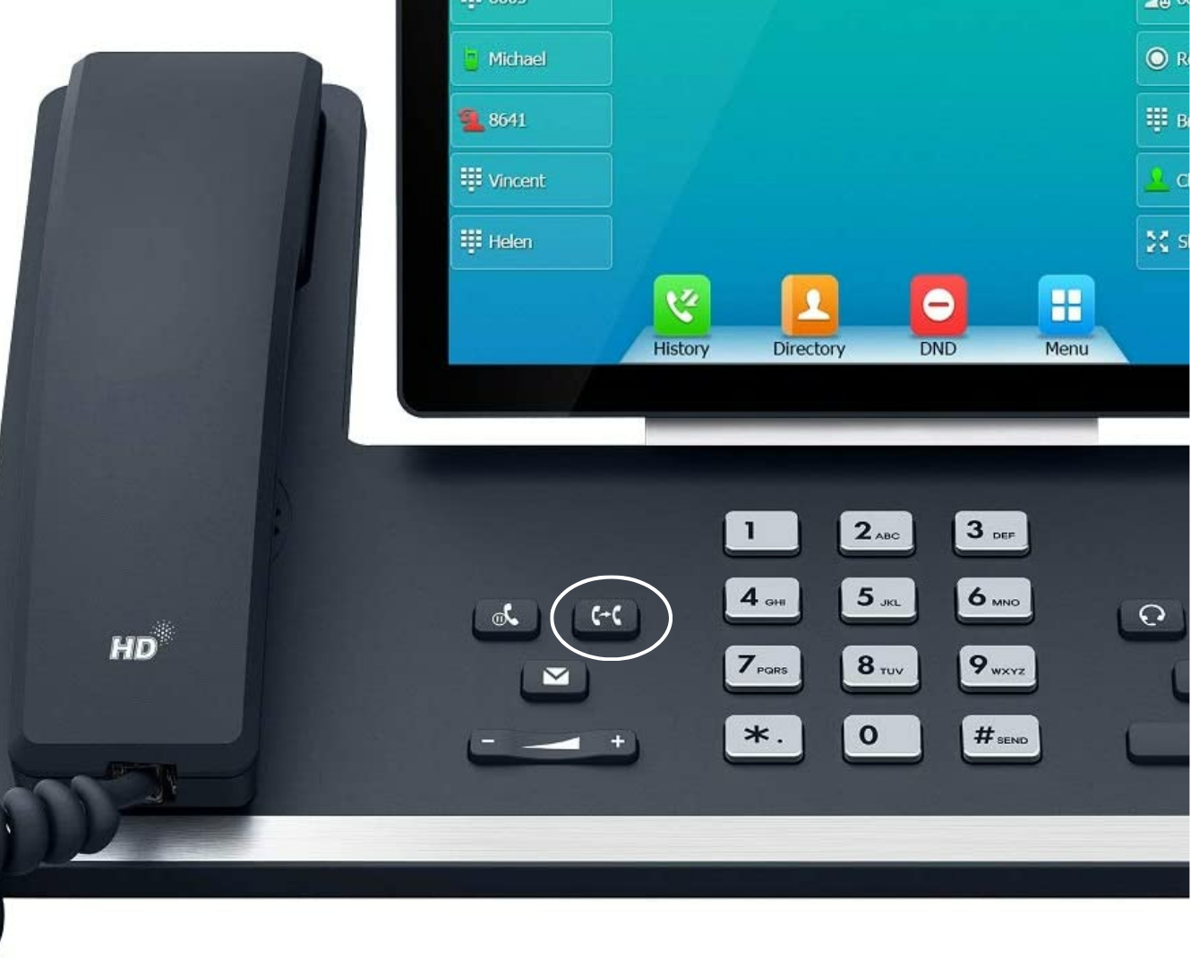 How to transfer calls on your Yealink Handset