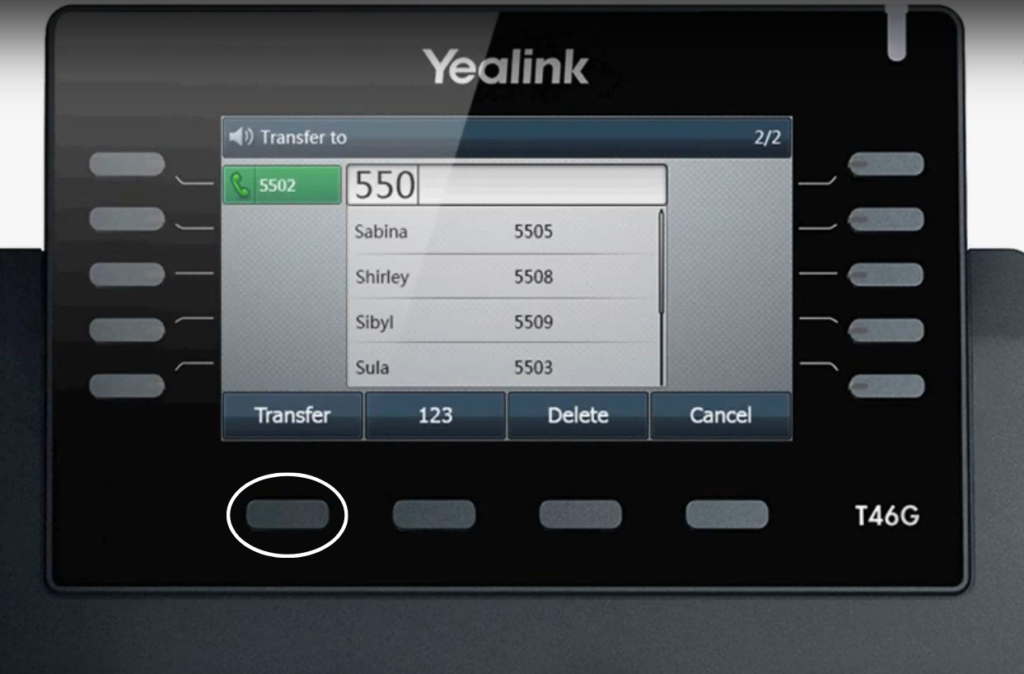 How to transfer calls on your Yealink Handset