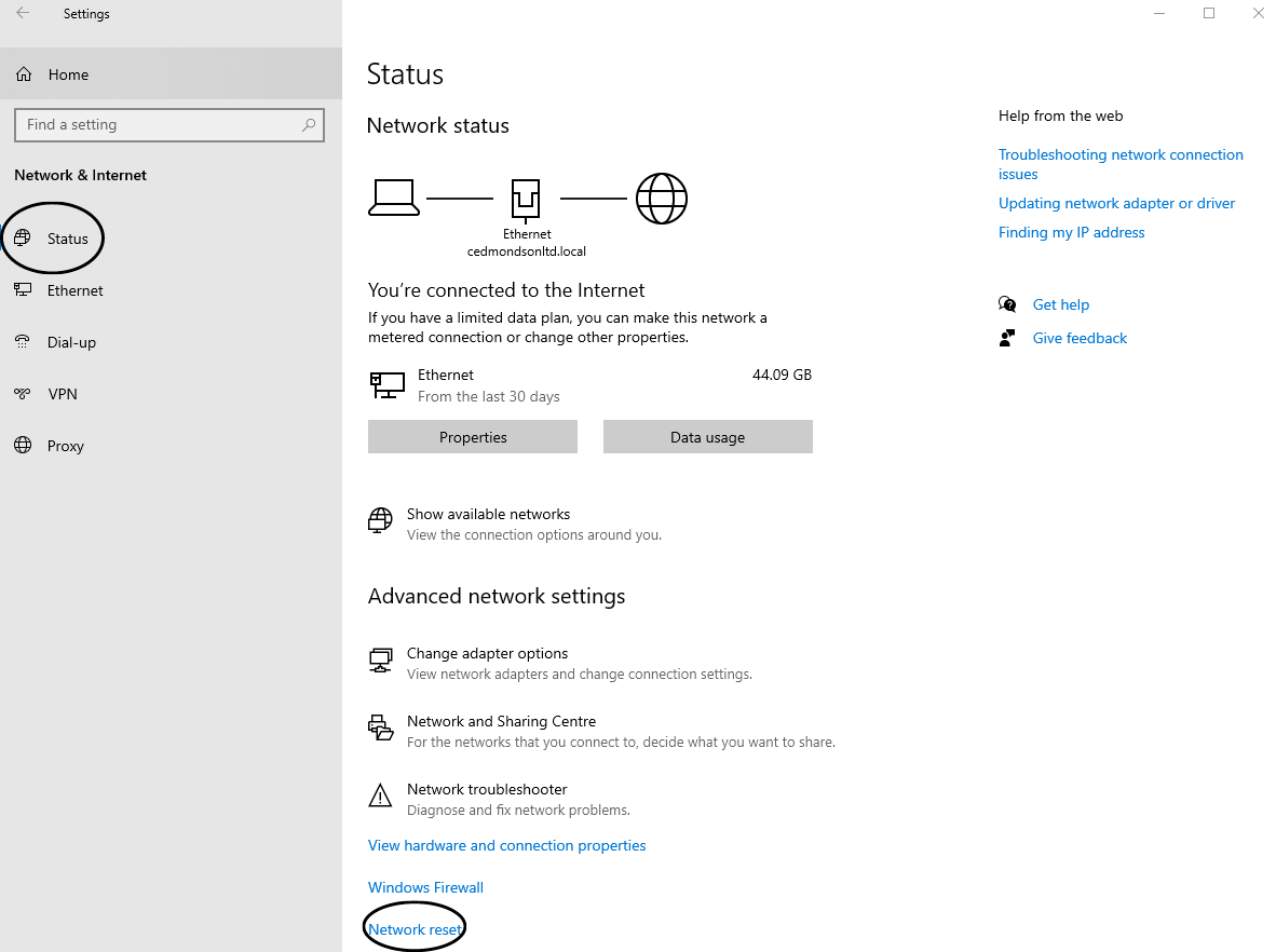 How do I Reset My Network Settings in Windows 10?